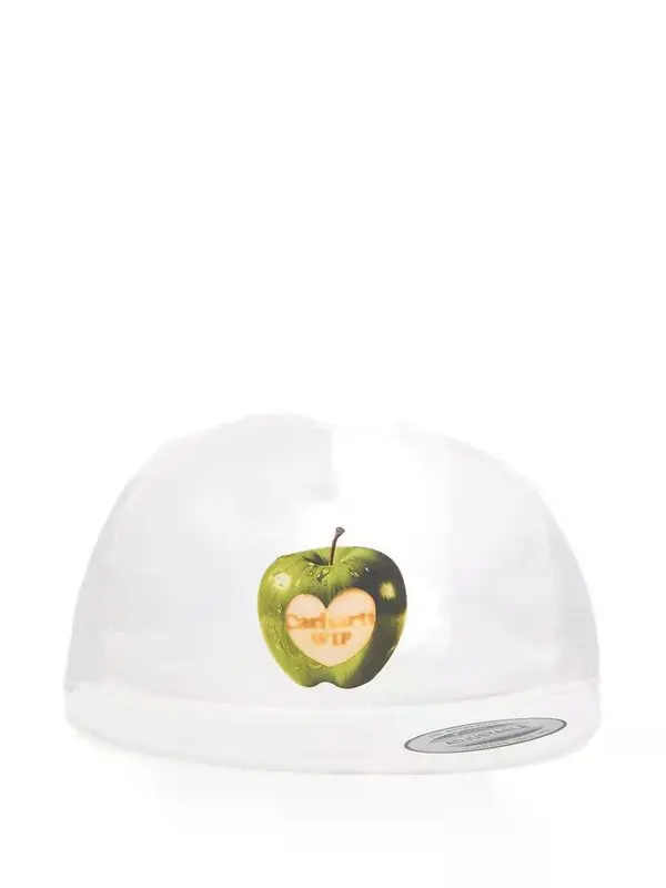 Carhartt Work In Progress Spoiled Apple-print Cap - White