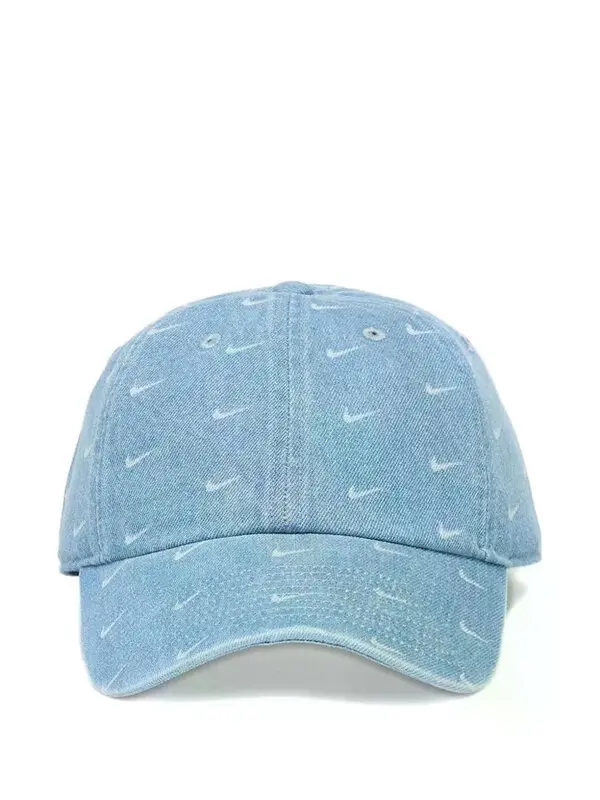 Nike Club Logo-print Denim Cap - Blue