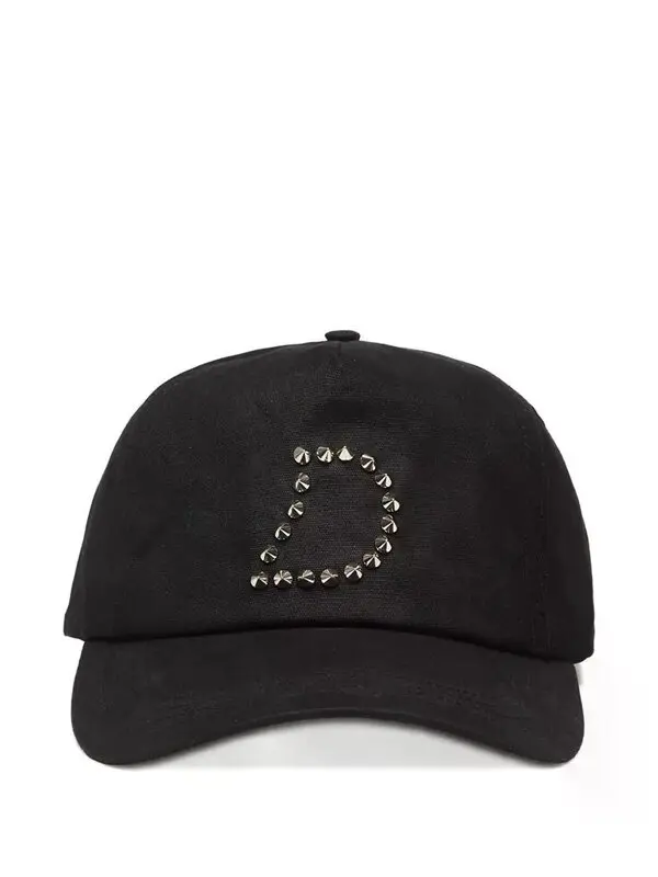 DIME Stud-embellished Waxed Cap - Black