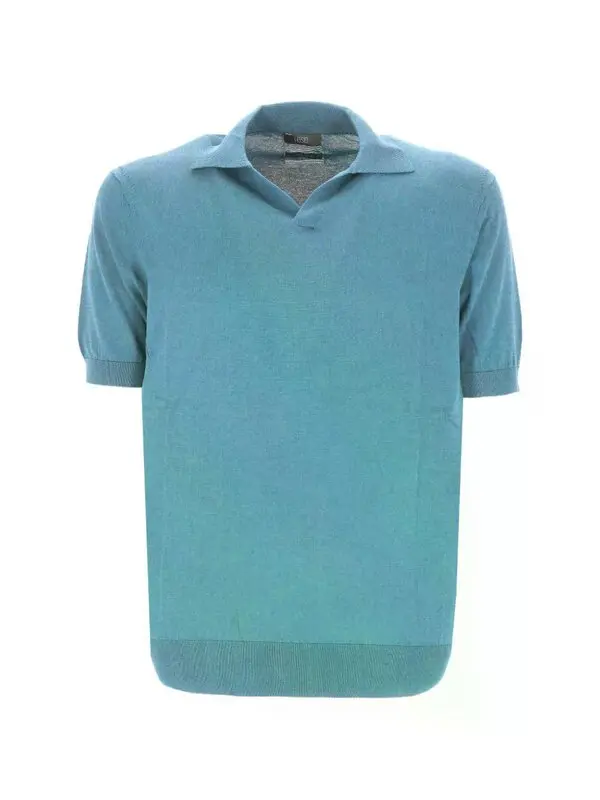 HOSIO Fine-knit Collared T-shirt
