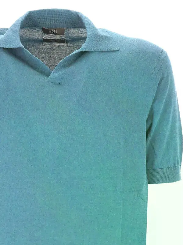 HOSIO Fine-knit Collared T-shirt