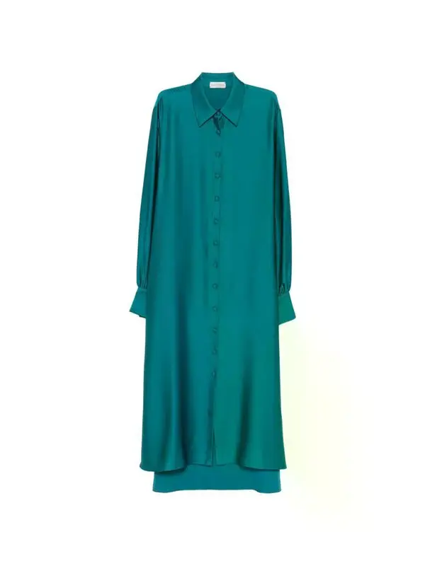 SILKYLICIOUS Nigora Shirt Dress - Green