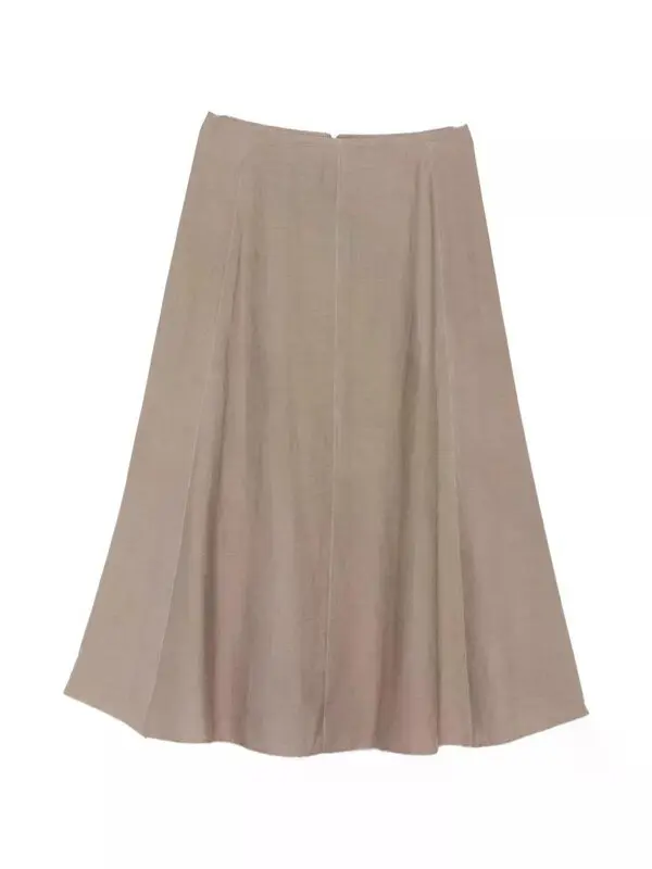 Peserico Panelled A-line Midi Skirt - Neutrals