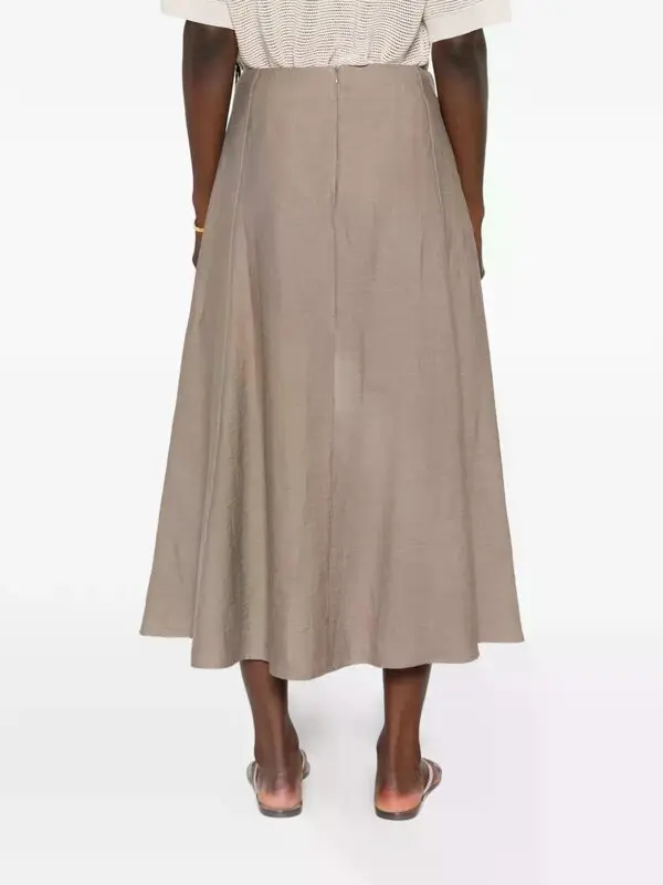 Peserico Panelled A-line Midi Skirt