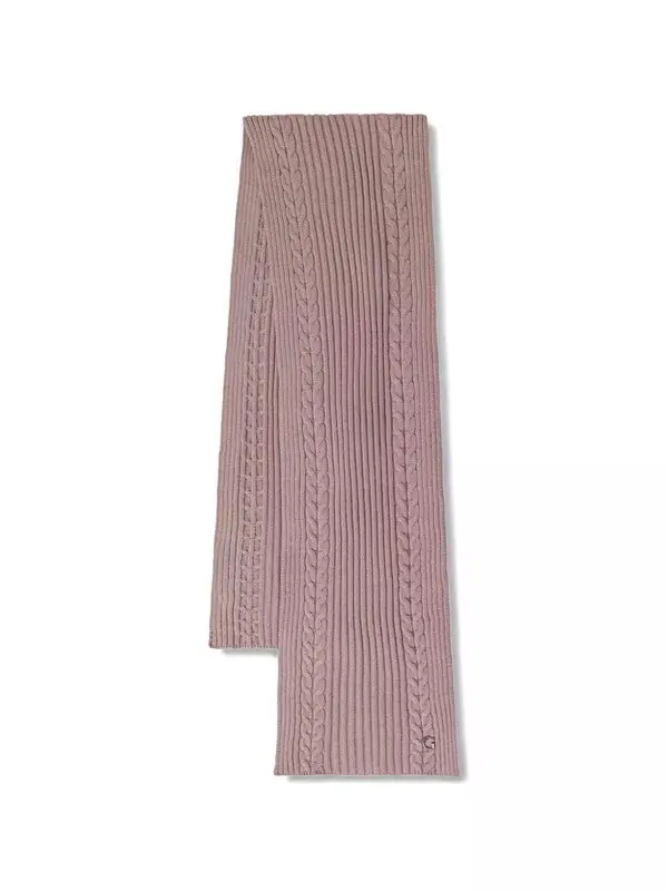 Guess Cable-knit Ribbed Scarf - Pink