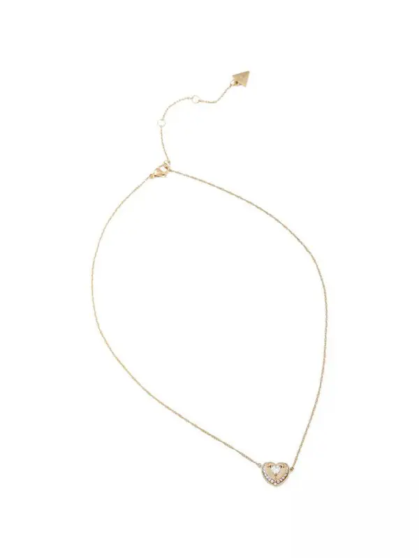 Guess Crystal-embellished Heart Necklace - Gold