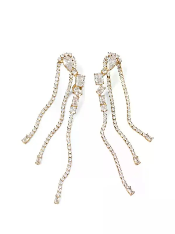 Guess Crystal-embellished Drop Earrings - Gold