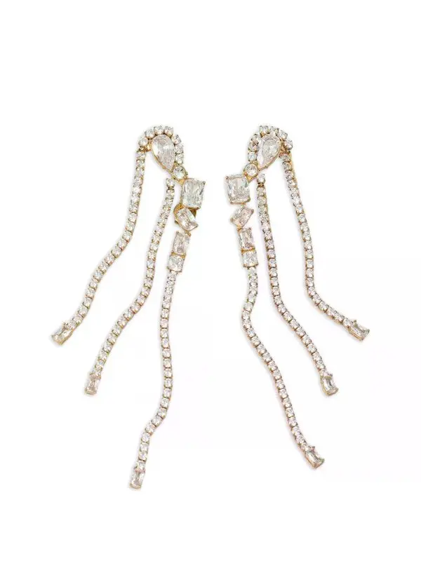 Guess Crystal-embellished Drop Earrings - Gold