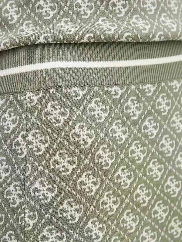 Guess Monogram-pattern Knit Skirt - Green