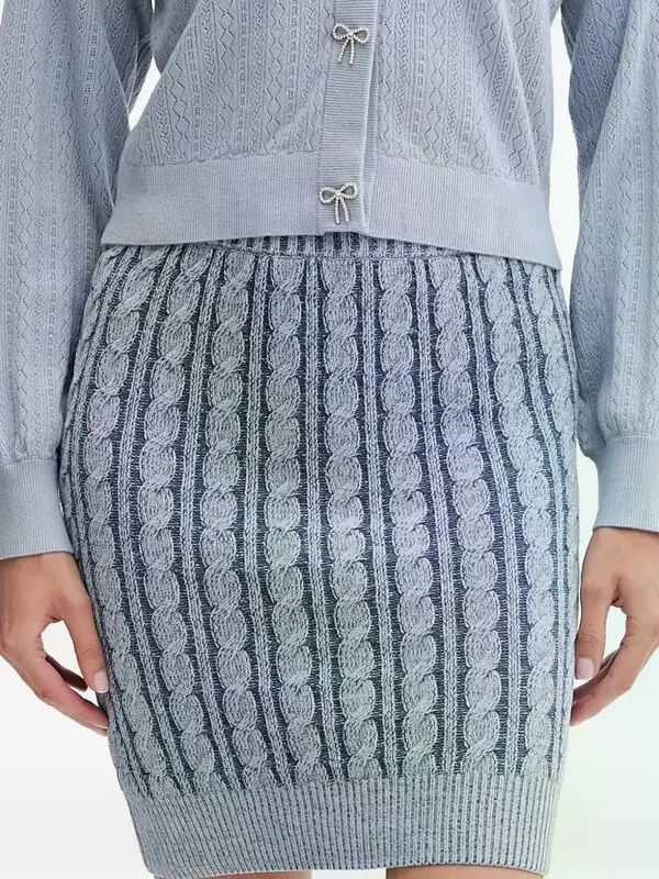 Guess Cable-knit Mini Skirt - Blue