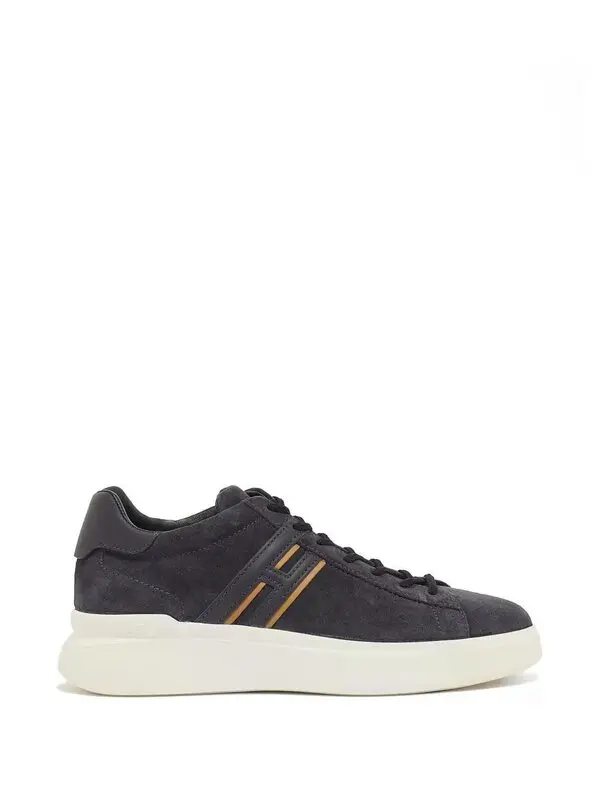 Hogan Logo-patch Suede Sneakers - Blue