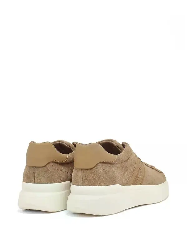 Hogan Logo-patch Suede Sneakers - Neutrals