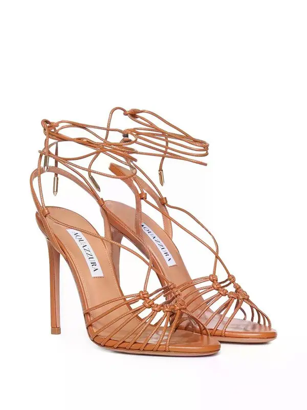 AQUAZZURA Strappy Tie-fastening Sandals - Brown