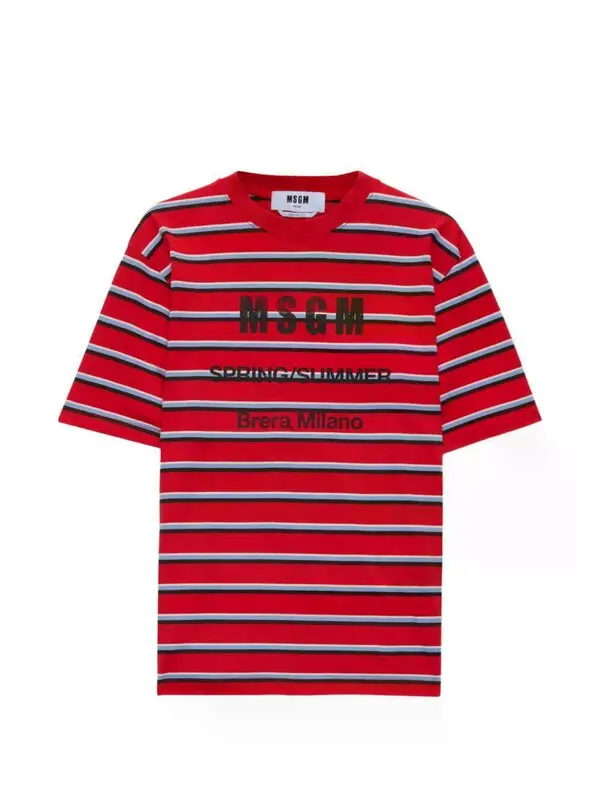 MSGM Striped T-shirt - Red