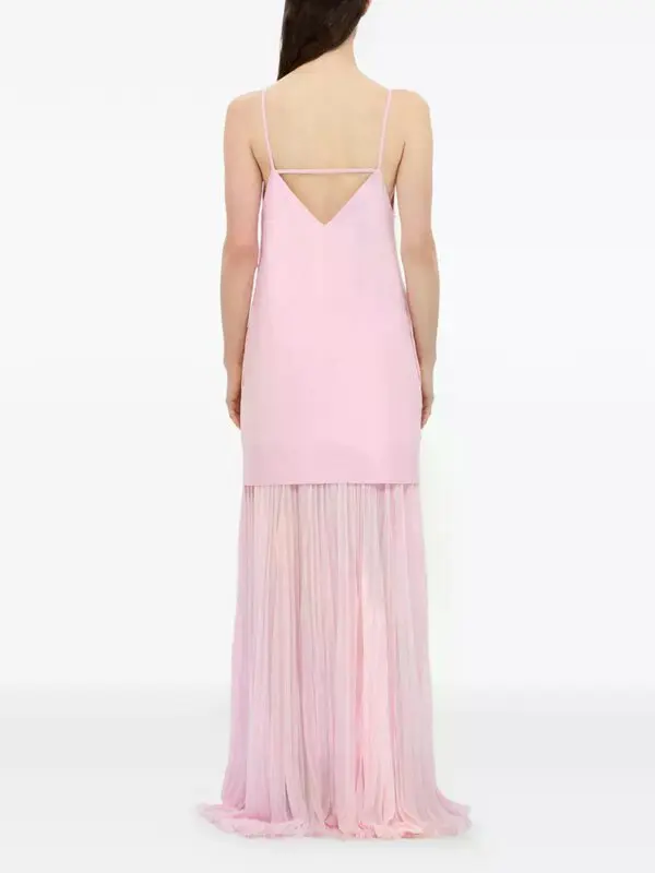 MSGM Studded Pleated Asymmetric Dress