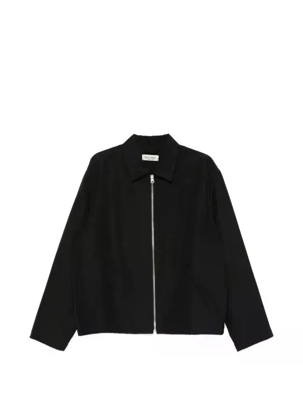 ROLD SKOV Zip-up Shirt Jacket - Black