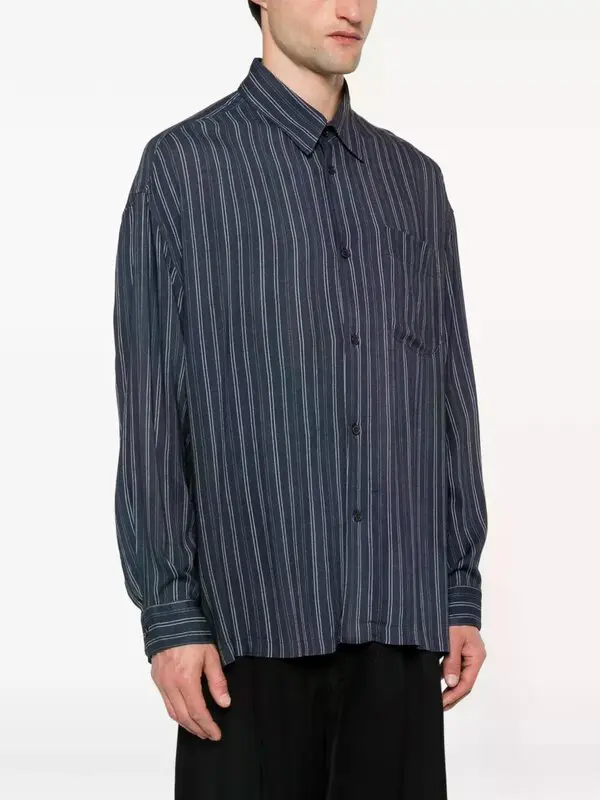 ROLD SKOV Slit Striped Shirt