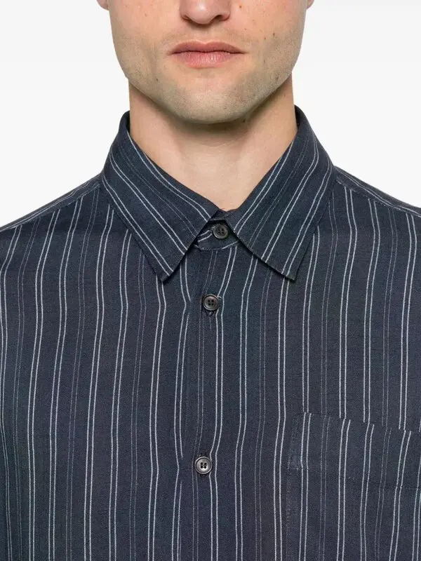 ROLD SKOV Slit Striped Shirt