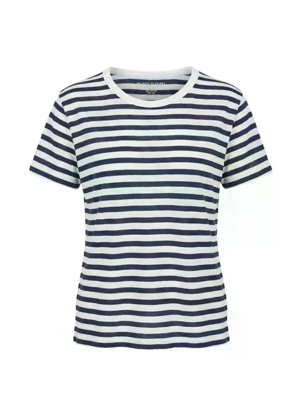 Majestic Filatures Striped Short-sleeve T-shirt - Blue