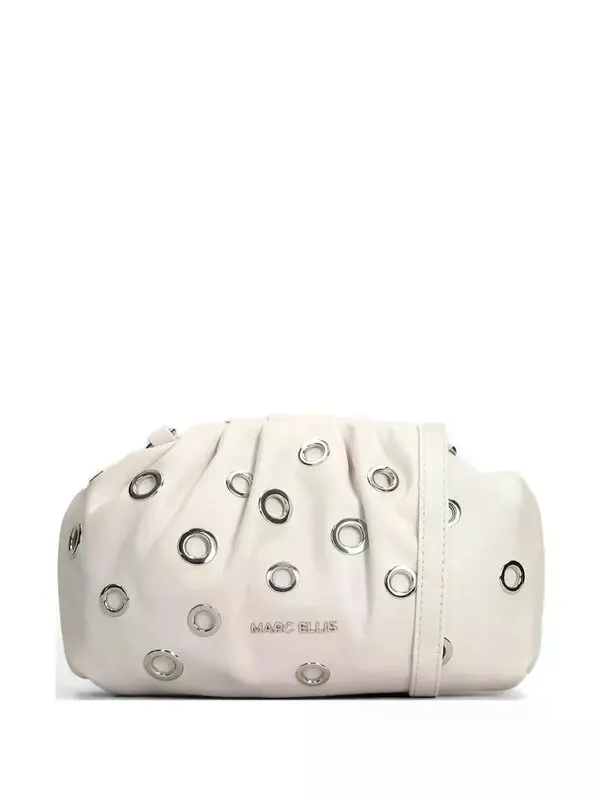 MARC ELLIS Eyelet-embellished Shoulder Bag - White