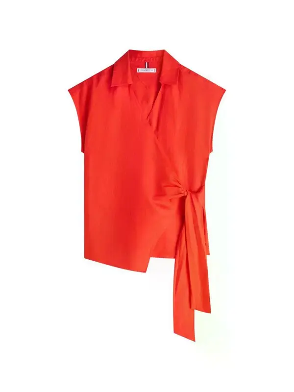 Tommy Hilfiger Tie-fastening Blouse - Red