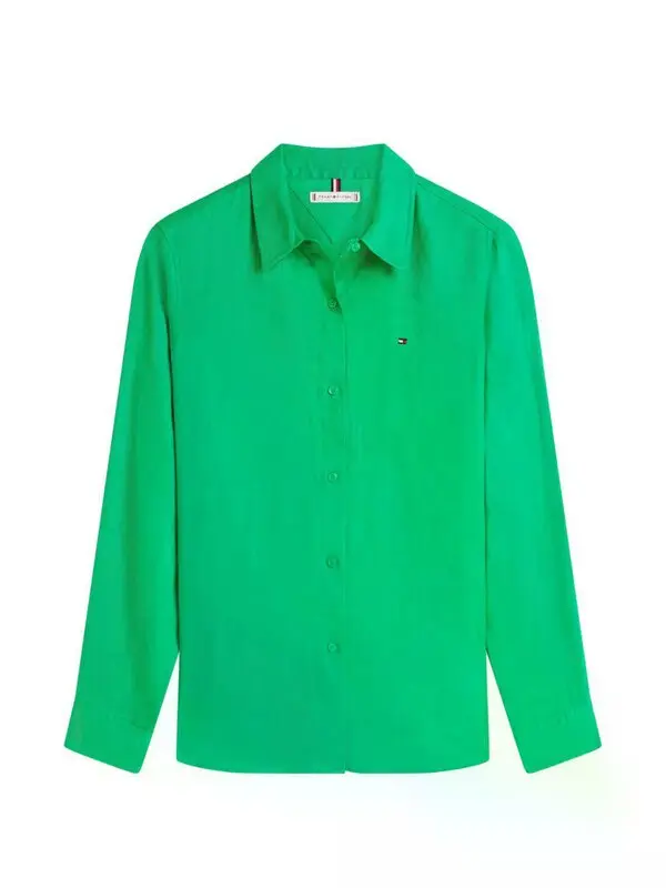 Tommy Hilfiger Logo-embroidered Button-down Shirt - Green