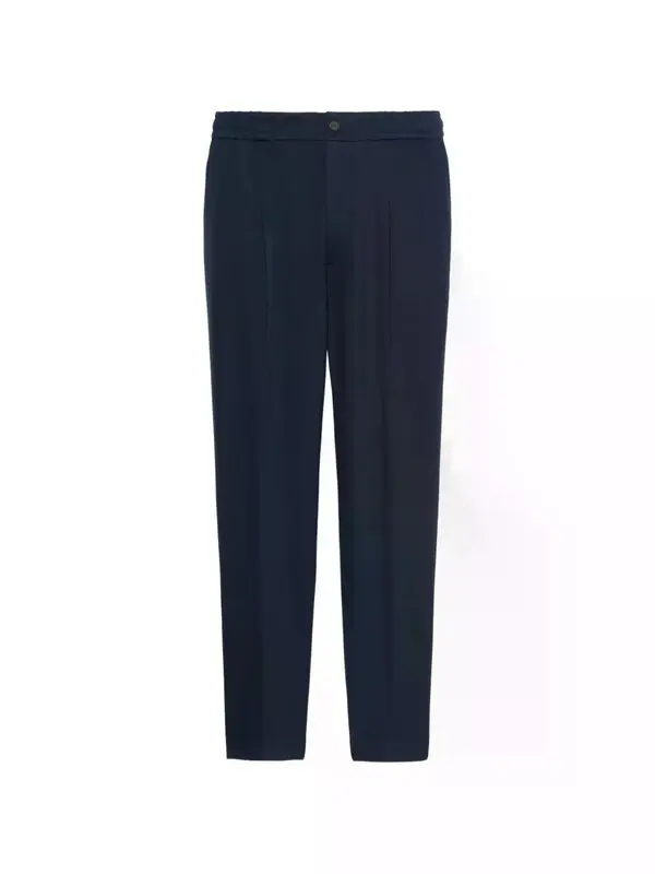 Calvin Klein Pleated Trousers With Elasticated Waist - Blue