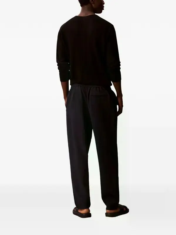 Calvin Klein Pleated Trousers With Elasticated Waist - Blue