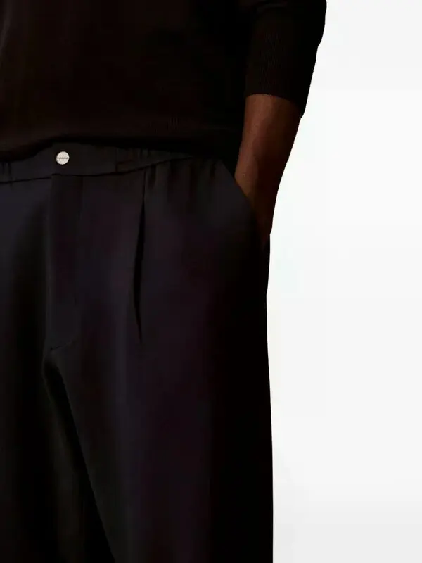 Calvin Klein Pleated Trousers With Elasticated Waist - Blue