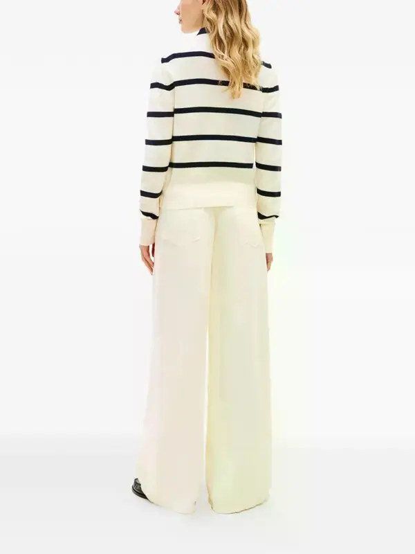 Tommy Hilfiger Premium Horizontal-stripe Knitted Cotton Cardigan - Neutrals
