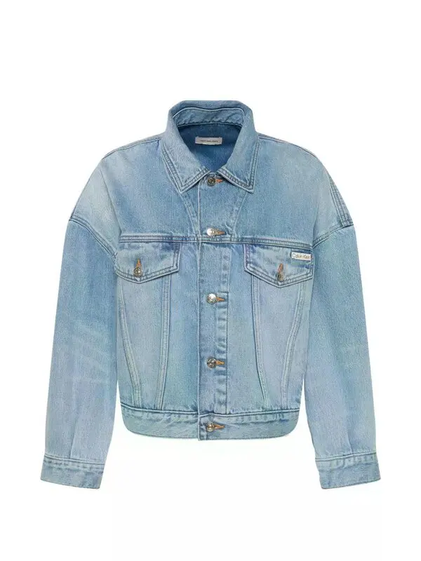 Calvin Klein Logo-patch Denim Jacket - Blue