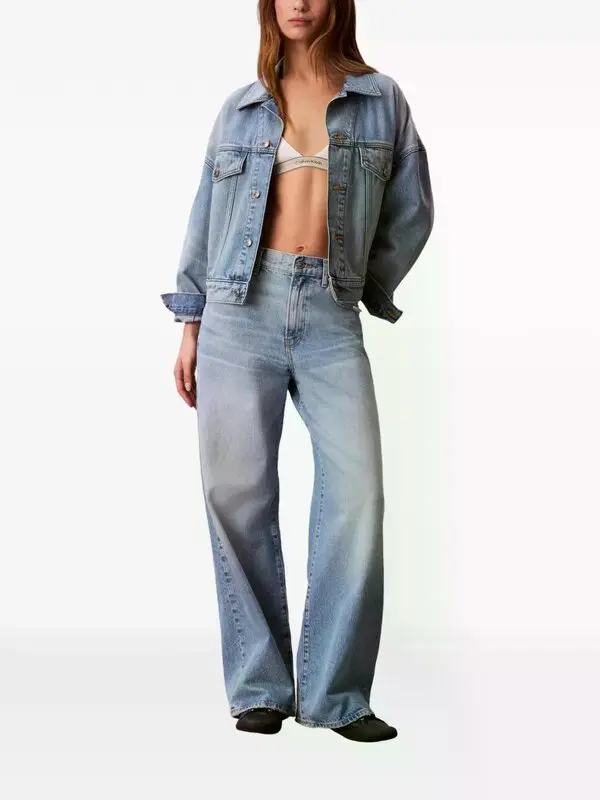 Calvin Klein Logo-patch Denim Jacket - Blue