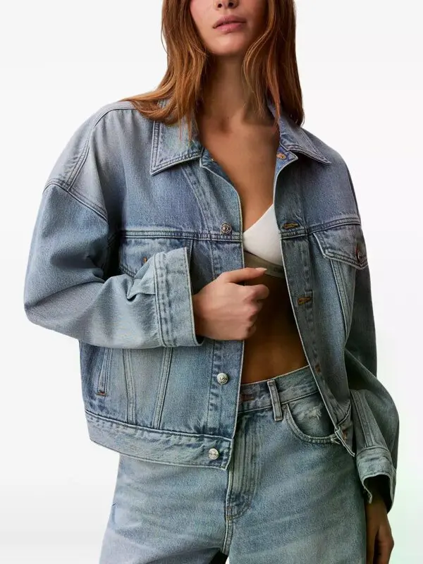 Calvin Klein Logo-patch Denim Jacket - Blue
