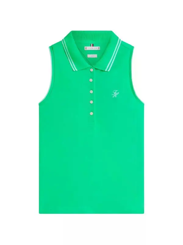 Tommy Hilfiger 1985 Slim-fit Sleeveless Cotton Polo Shirt - Green