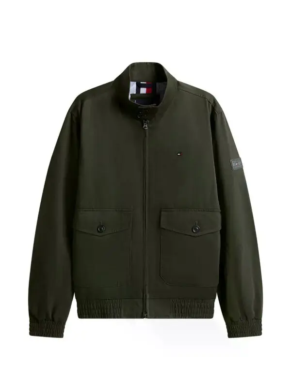 Tommy Hilfiger Logo-patch Zip-up Jacket - Green