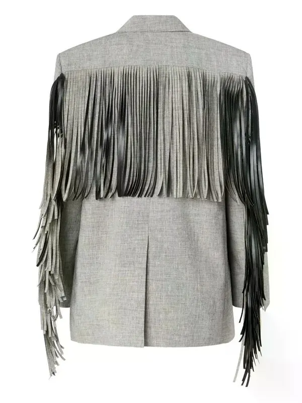 Pinko Fringed Double-breasted Blazer