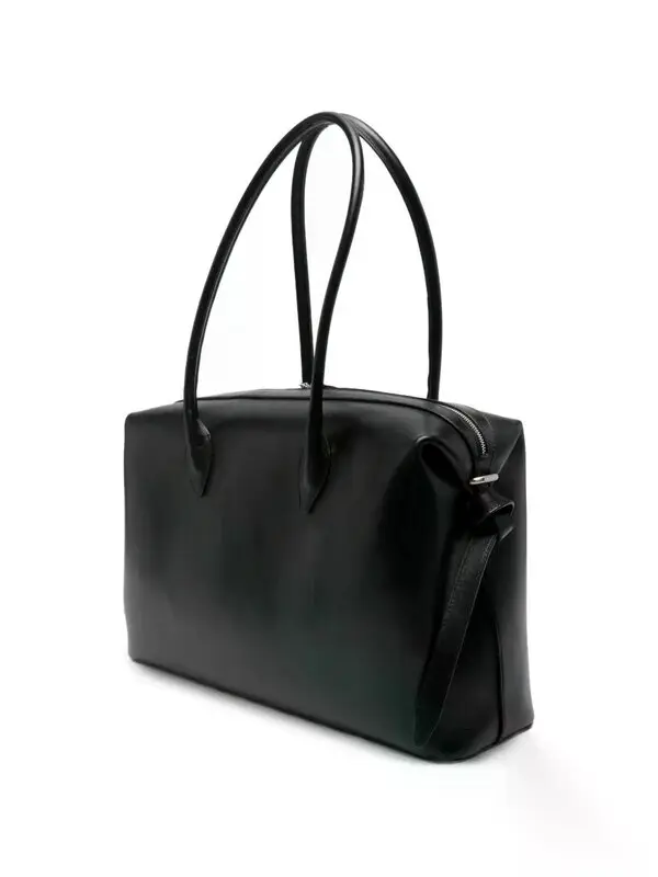 Yuzefi Large Brioche Leather Tote - Black