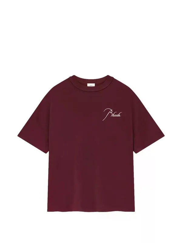 Rhude Logo-print T-shirt - Red
