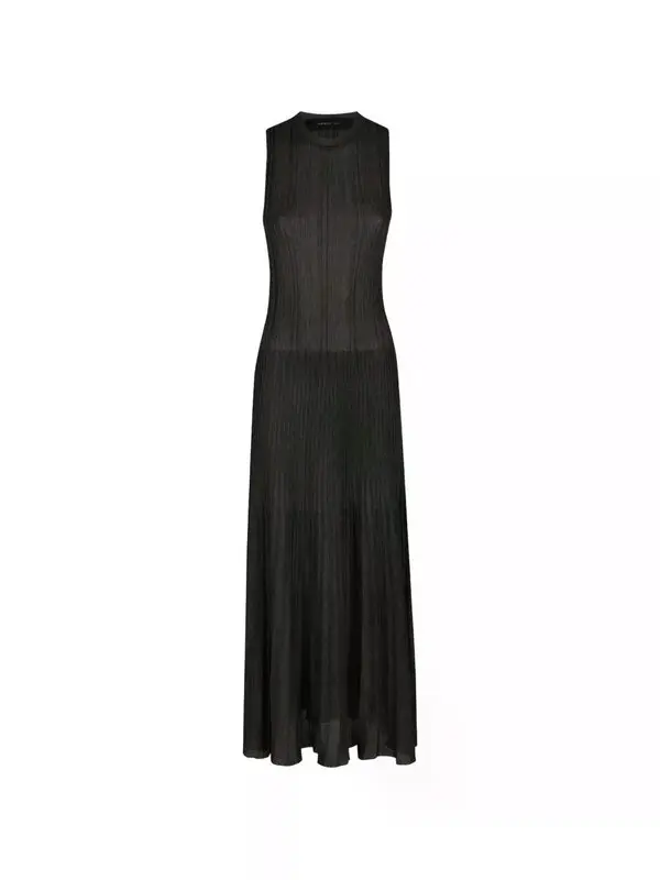Federica Tosi Ribbed-knit Sleeveless Maxi Dress - Black