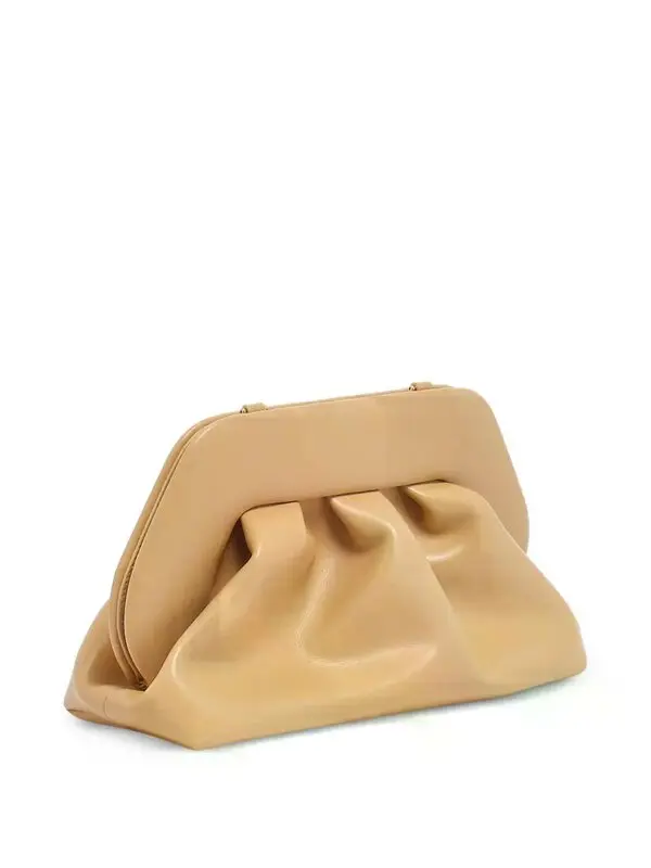 THEMOIRE Tia Gathered Clutch Bag - Neutrals
