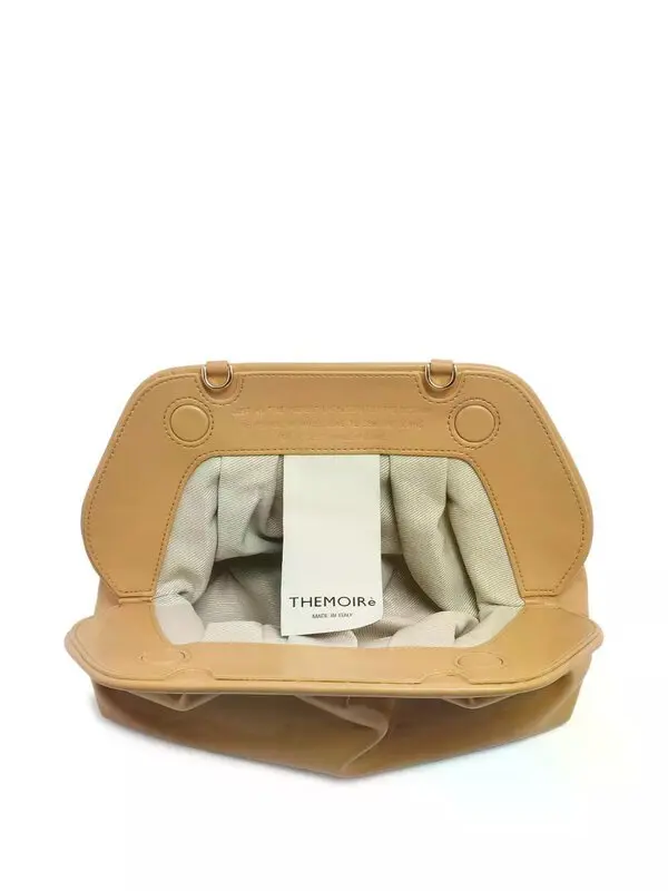 THEMOIRE Tia Gathered Clutch Bag - Neutrals