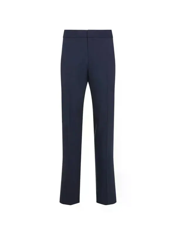 Zegna Pressed-crease Linen Trousers - Blue