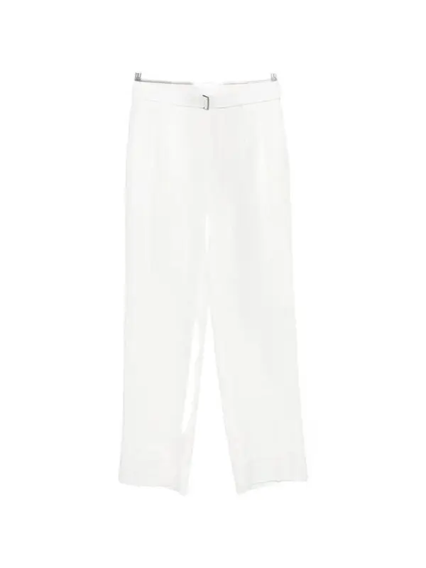 Tagliatore Belted Pleated-detail Trousers - White