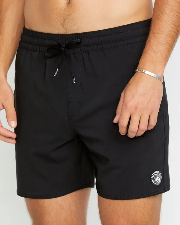 Volcom Lido 2 Solid 16" Trunks - Black