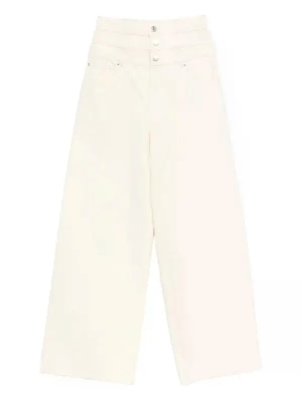 Viktor & Rolf Triple-layer Wide Leg Jeans - Neutrals