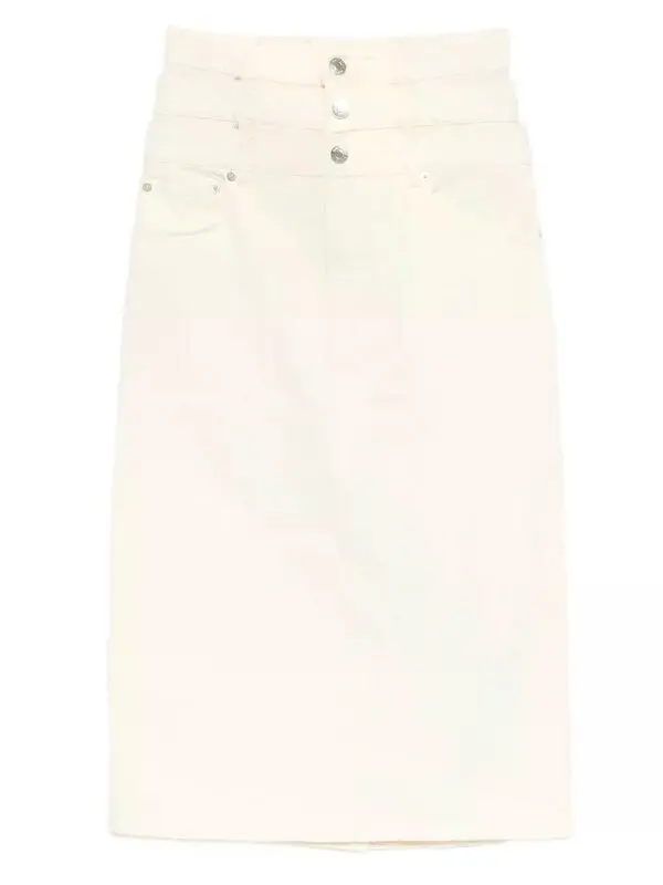 Viktor & Rolf Triple Layer Denim Midi Skirt - Neutrals