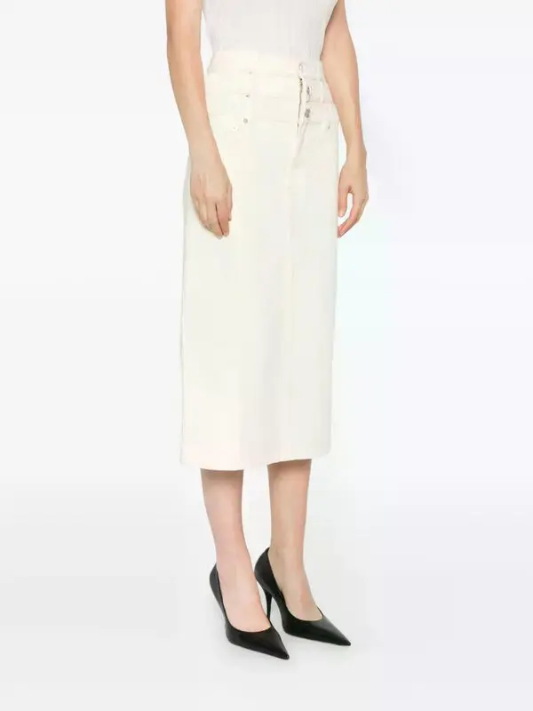 Viktor & Rolf Triple Layer Denim Midi Skirt - Neutrals