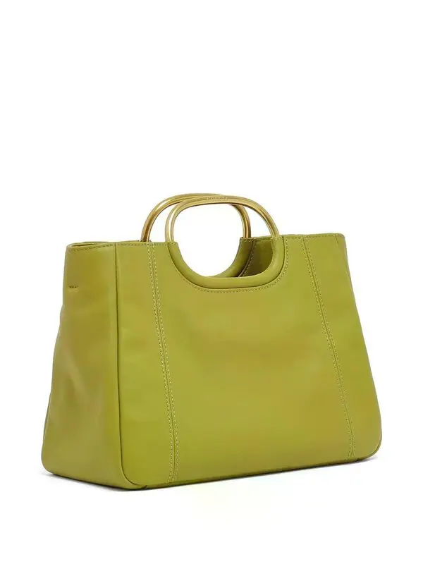TWINSET Leather Tote Bag With Metal Handle