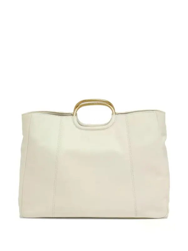 TWINSET Leather Tote Bag With Metal Handles