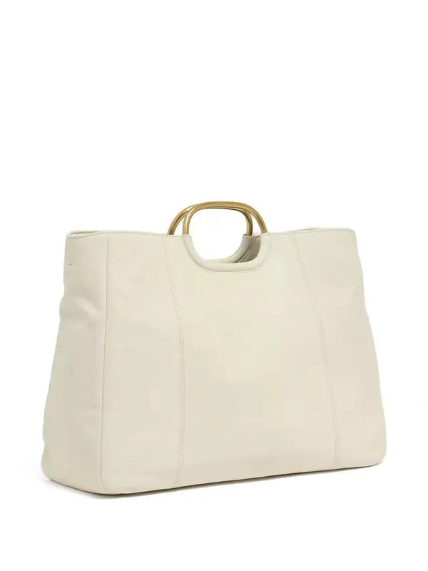 TWINSET Leather Tote Bag With Metal Handles